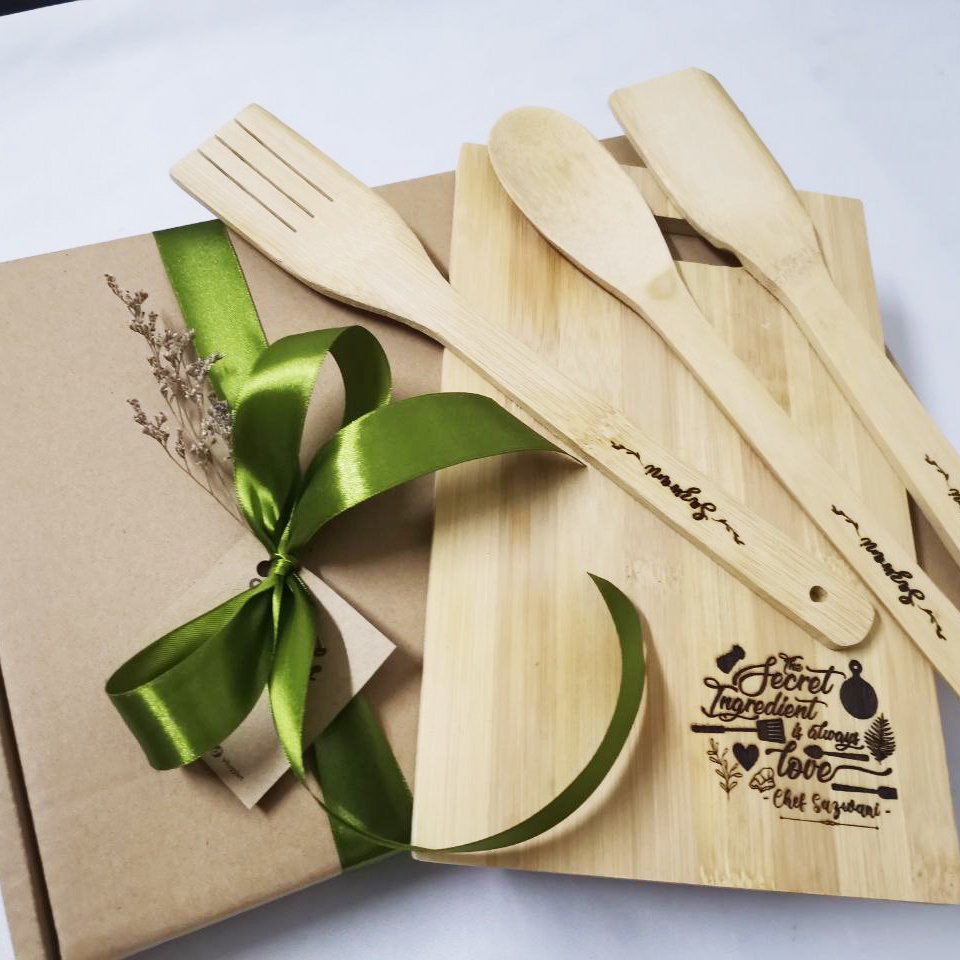 Birthday gift box customize name laser engraved cutting board present ...