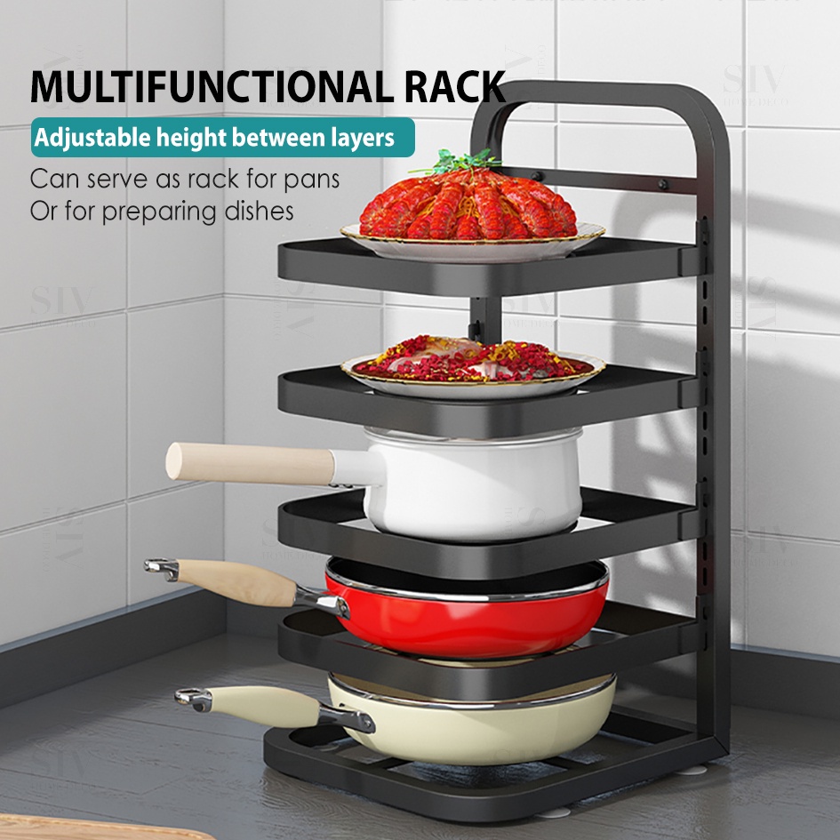 Adjustable Cooking Pan Rack Organizer Pot Racks For Kitchen Sink ...