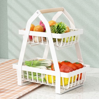 Rak Buah Rak Dapur 2 Tier Onion Rack Fruit Basket Storage Kitchen Rack ...