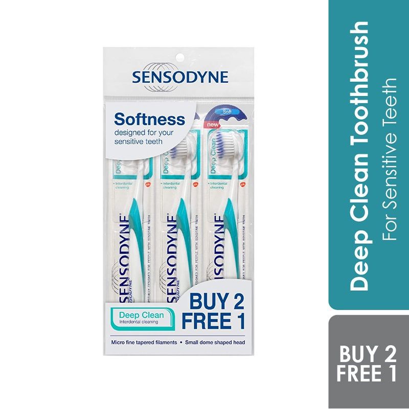 Sensodyne Deep Clean Toothbrush (Soft) 1pcs/3pcs | Shopee Malaysia