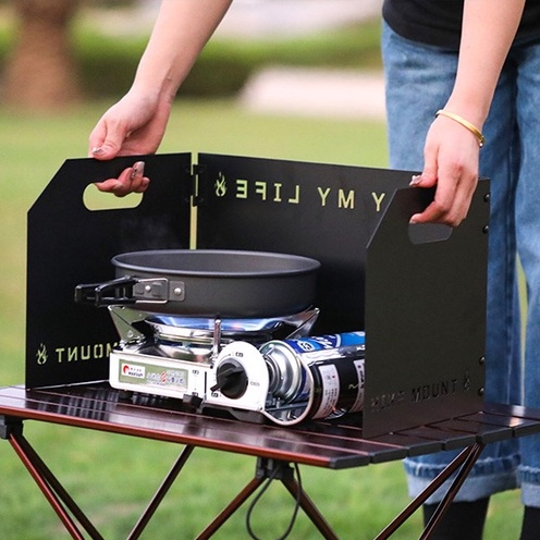 Foldable Outdoor Windshield Stove Windscreen Wind Sheild Portable ...