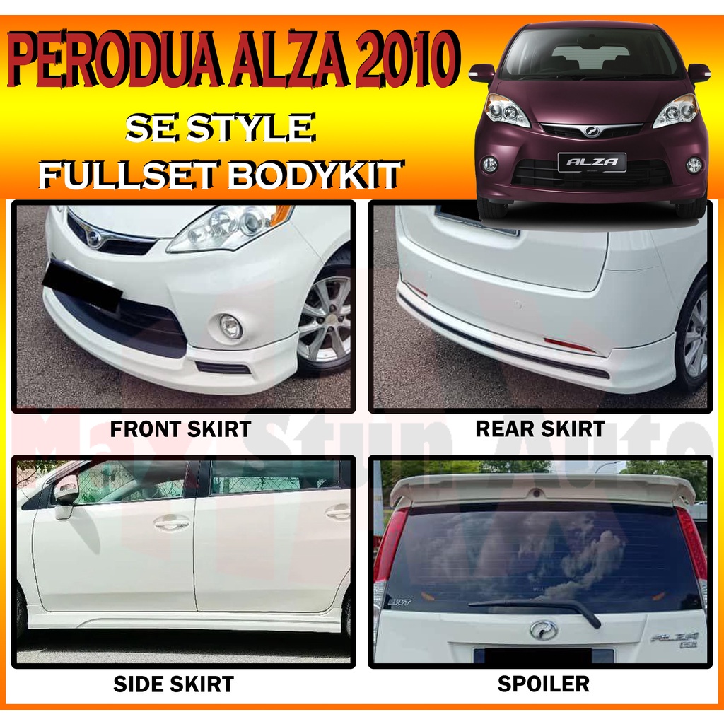 PERODUA ALZA 2010-2013 SE STYLE FULLSET BODYKIT (SE) ALZA FRONT SKIRT ...