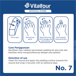VitalFour Sterile Lint Dressing (No.7 / 8 / 9 / 13 / 14 / 15 / 16 ...