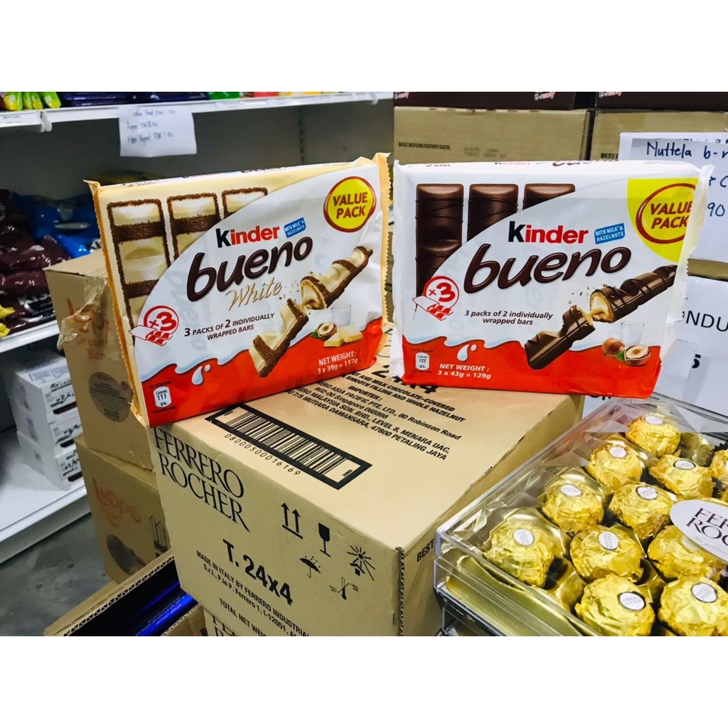 KINDER BUENO : SINGLE PACK : 3 PACKS IN BOX | Shopee Malaysia