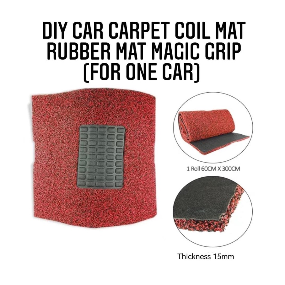 DIY Universal Car Anti Slip Magic Grip Rubber Floor Mat Getah Kereta ...