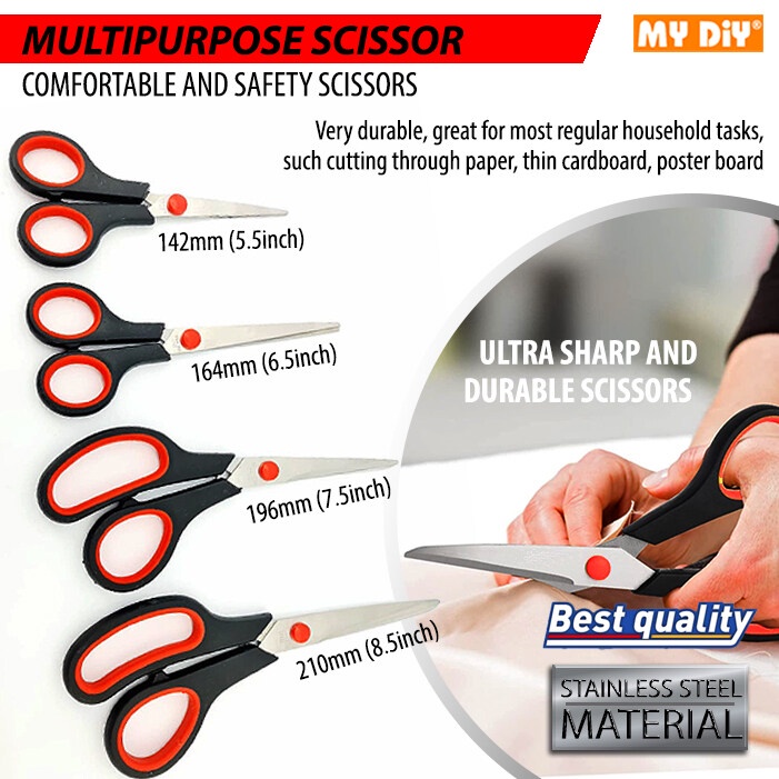 MYDIYHOMEDEPOT - Stainless Steel Multipurpose Scissor For Office ...