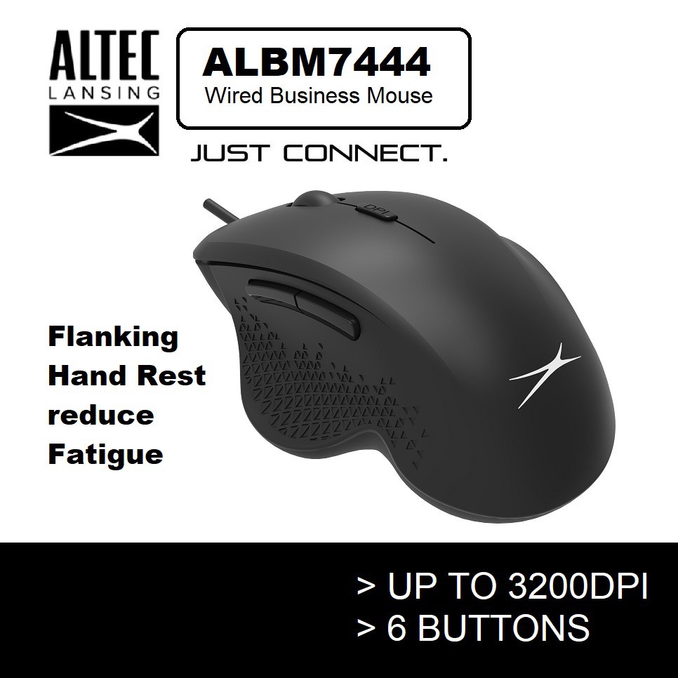 3200DPI Altec Lansing ALBM7444 Business Mouse With 6 Button - Business ...