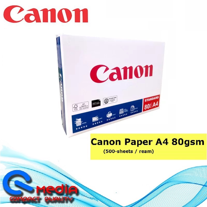 CANON STANDARD 80 PAPER A4 80gsm (500 SHEETS) | Shopee Malaysia