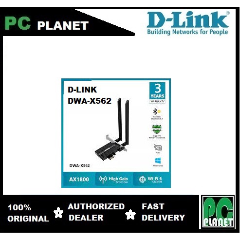 D-LINK DWA-X562 AX1800 WIFI 6 PCI-E DUALBAND + BT5.2 ADAPTER | Shopee Malaysia