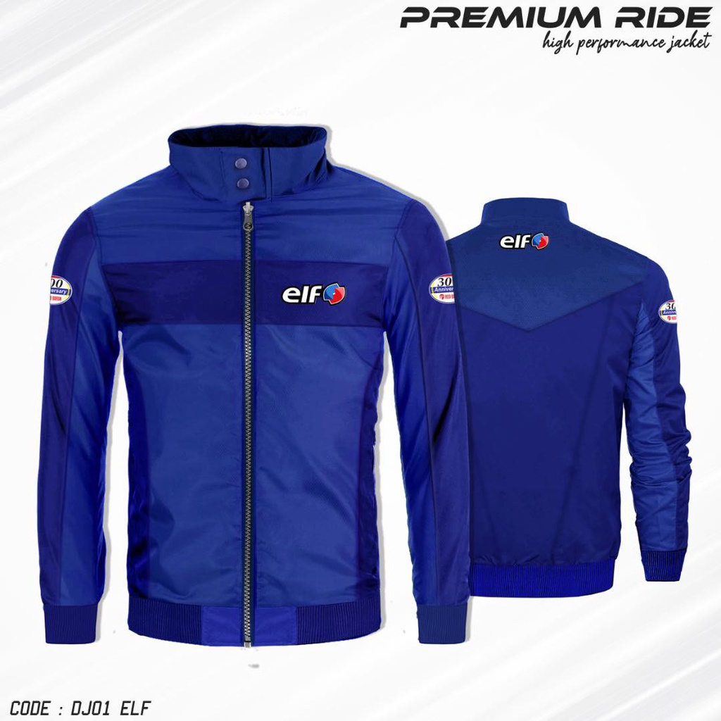 JACKET ELF BIRU MAT MOTOR BLUE LIMITED EDITION KONVOI WINDBREAKER ...