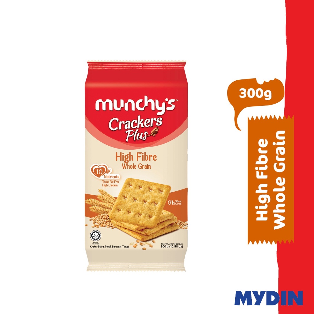 Munchy's Cracker Plus High Fiber Whole Grain 300g | Shopee Malaysia