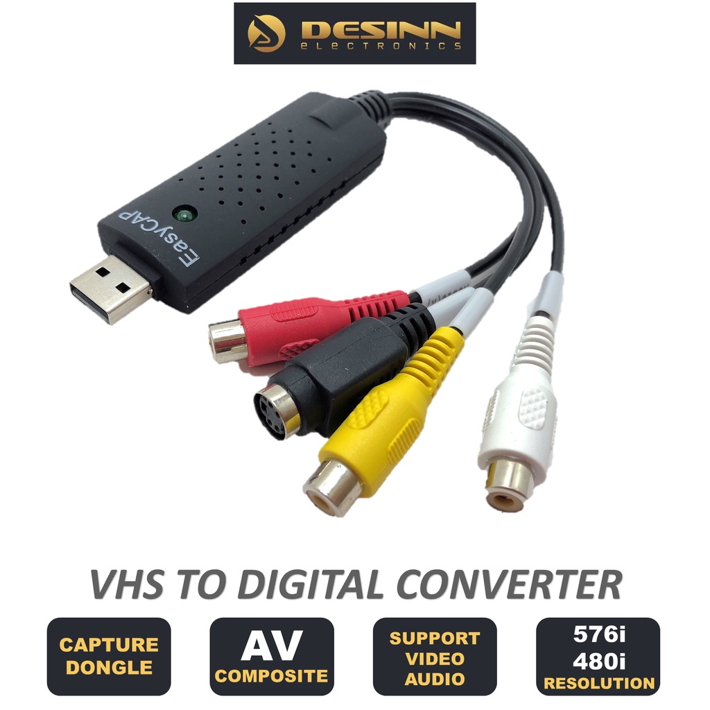 High Quality USB 2.0 to AV Composite VHS to Digital RCA Audio Video ...