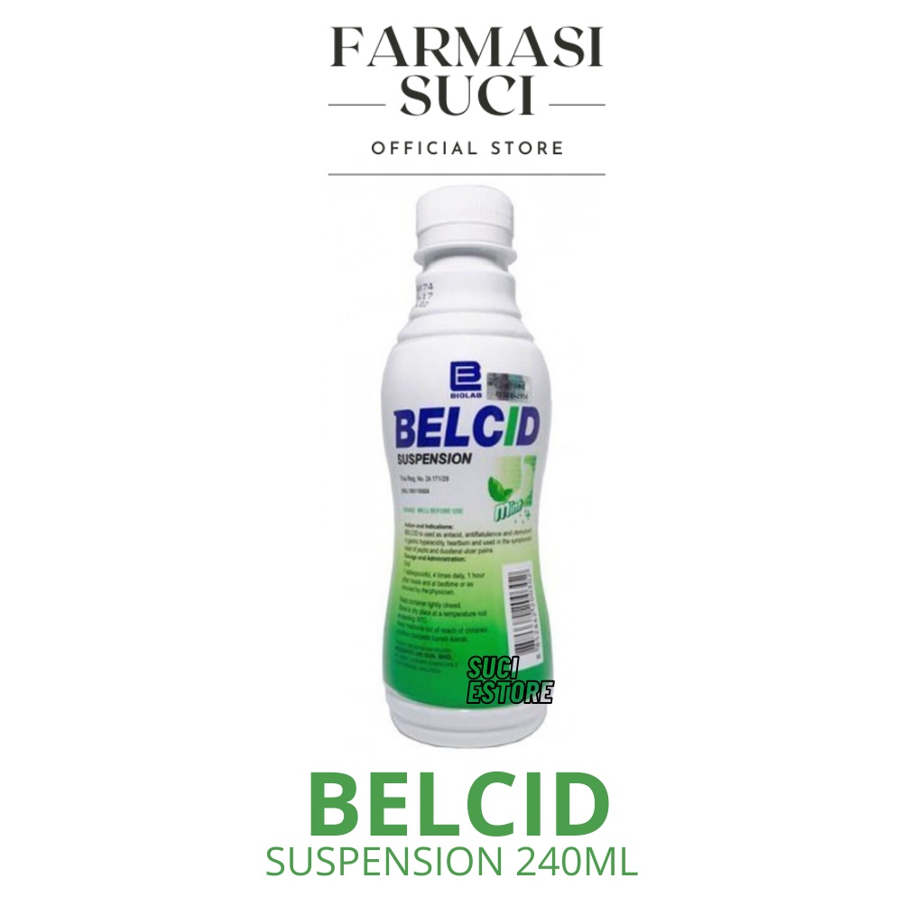 BELCID Suspension 240ml - Antacid, Antiflatulence, Demulcent - Mint ...