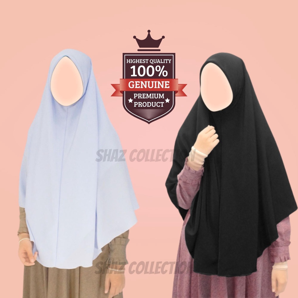 Tudung Labuh Koshibo Bulat Sekolah Agama Putih/Hitam (2 LAPIS) | Shopee ...