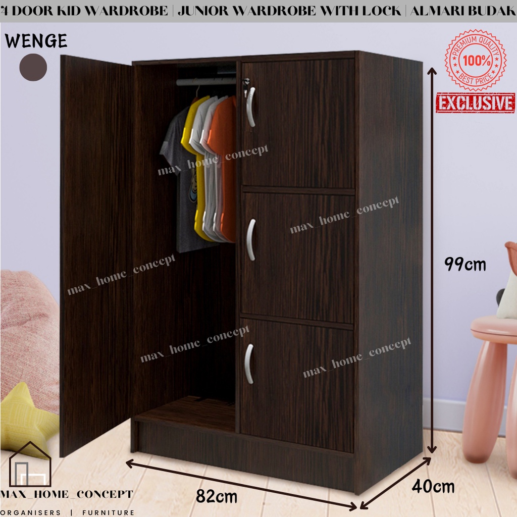 ALMARI BUDAK | KID WARDROBE | MULTIPURPOSE WARDROBE/CABINET | JUNIOR WARDROBE WITH LOCKET ...