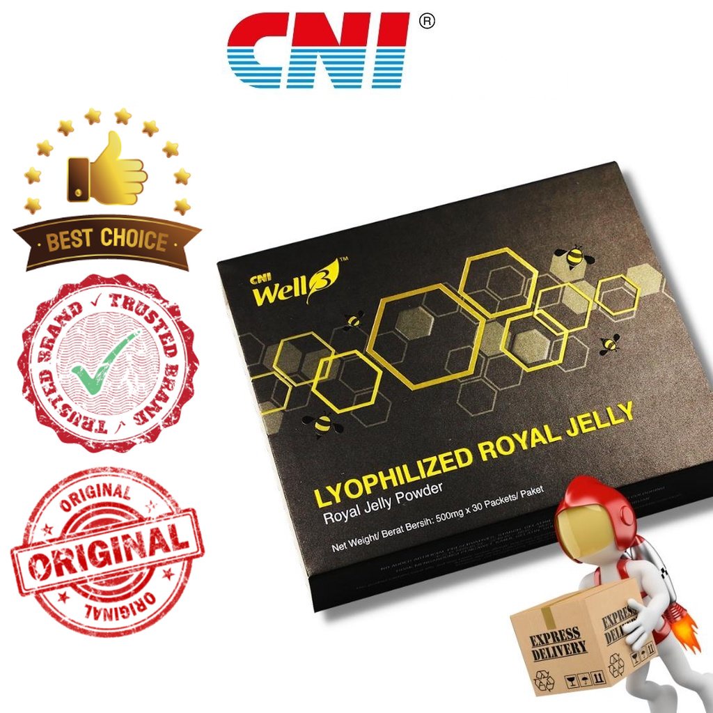 CNI Well3 Lyophilized Royal Jelly 30 x 500mg (Pure Royal Jelly ... CNI Well3 Lyophilized Royal Jelly 30 x 500mg (Pure Royal Jelly ...