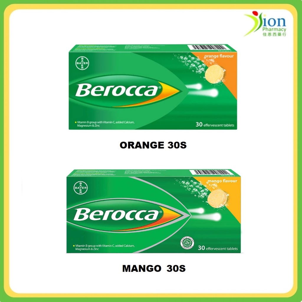 BEROCCA MULTIVITAMIN EFFERVESCENT TABLETS 30S | Shopee Malaysia