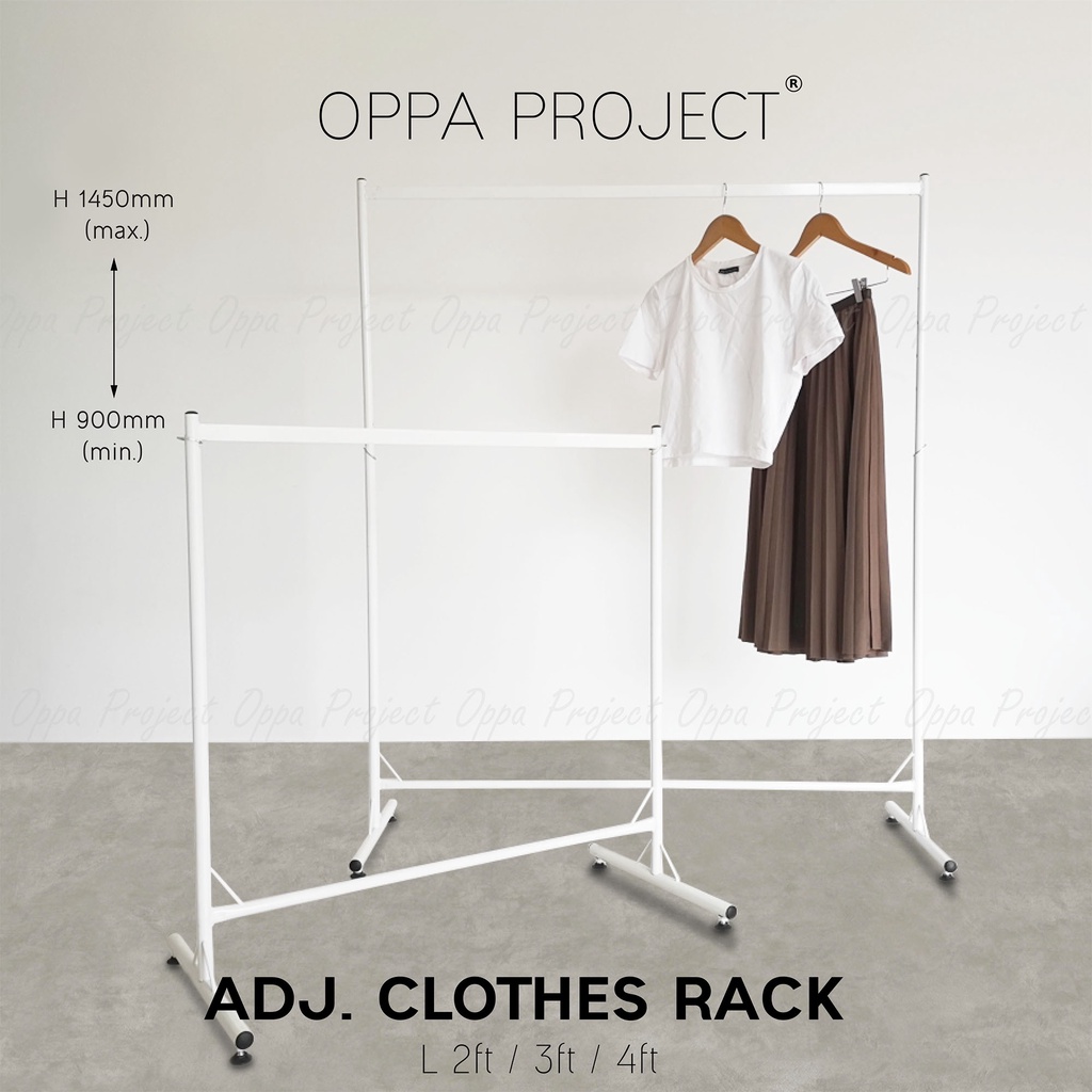 OPPA PROJECT Adjustable Clothes Stand Garment Rack Clothes Rack Baju ...