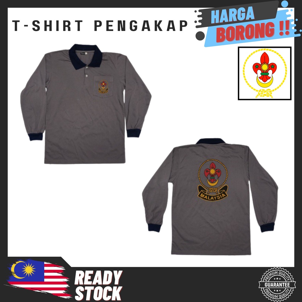 UNIFORM | T-SHIRT PENGAKAP LENGAN PANJANG BERKOLAR | LONG SLEEVE ...