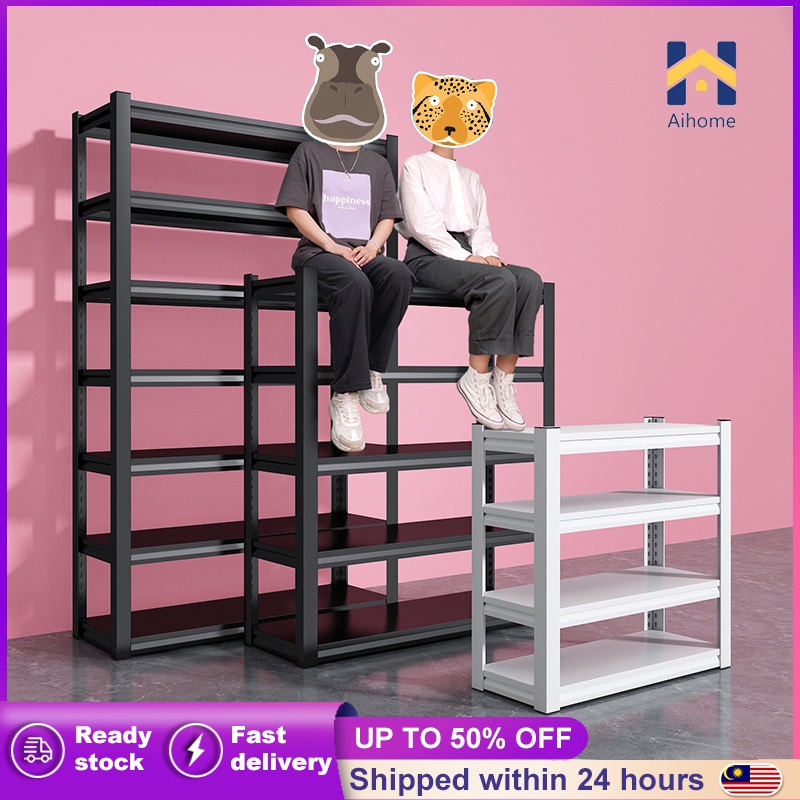 [Fast Delivery] Metal Boltless Rack 2 IN 1 Rack Storage Home Store ...