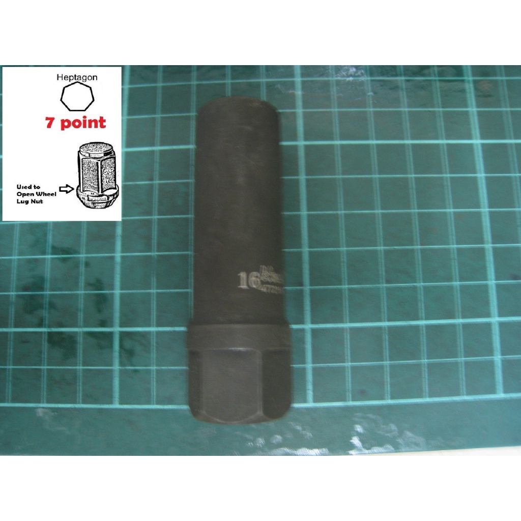 Heptagon 7 Point 1/2"x16 Wheel Nut Socket Sport Rim 7pt | Shopee Malaysia