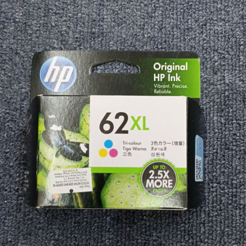 HP 62 BLACK/TRI-COLOR INK CARTRIDGE [100% ORIGINAL] | Shopee Malaysia