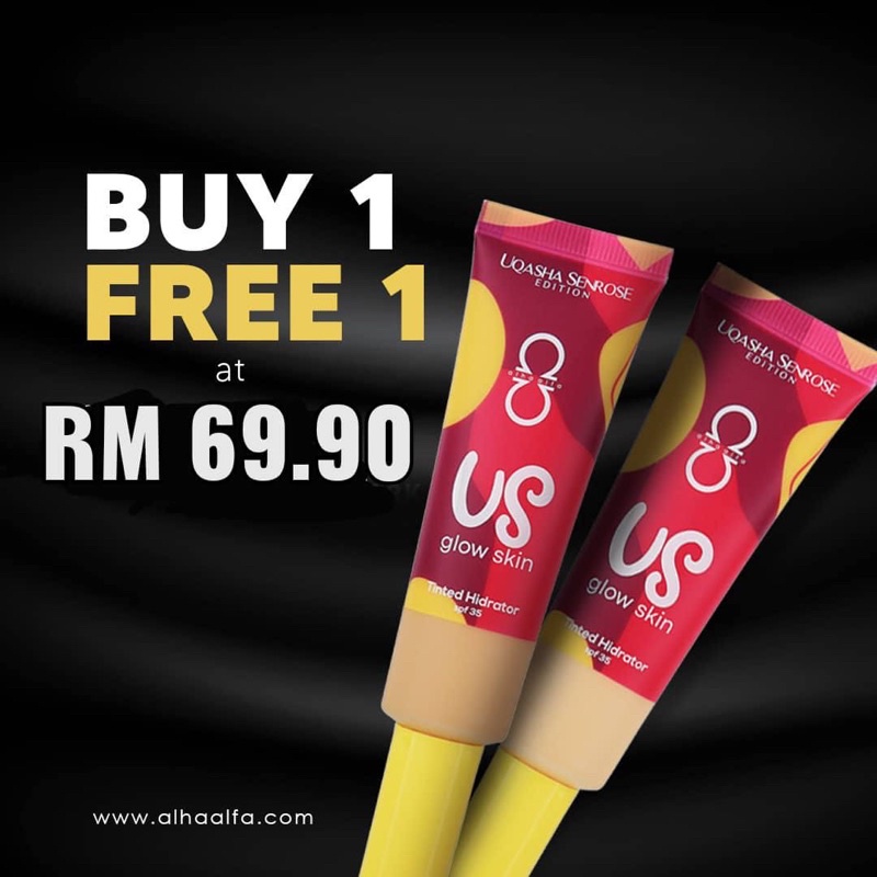 TINTED MOISTURISER UQASHA SENROSE X ALHA ALFA by 1 free 1 | Shopee Malaysia