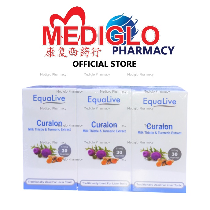 EquaLive Curalon 510mg (30/30 x 3 Vegecaps) [EXP:08/2023] Milk Thistle ...