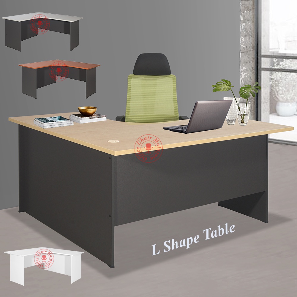 L Shape Office Table / Study Table / Study Desk / Writing Table / Meja ...