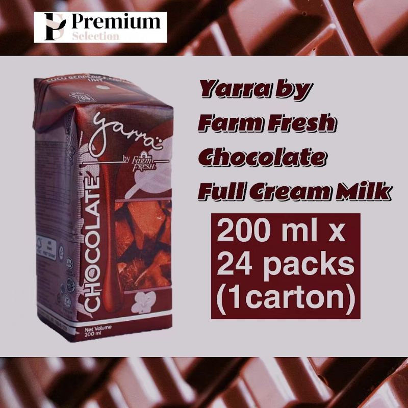 Yarra by Farm Fresh Chocolate Milk with straw 200ml x 24 packs (1 ...