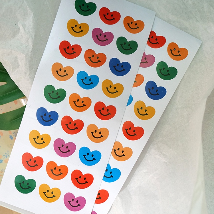SS Mini Cute Emoji Heart Smile Heart Sticker for DIY Decoration Sticker ...