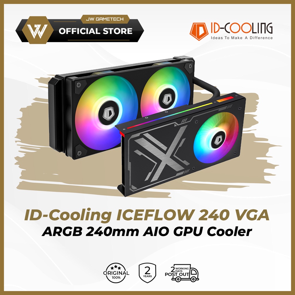 ID-Cooling ICEFLOW 240 VGA ARGB AIO GPU Liquid Cooler | Shopee Malaysia