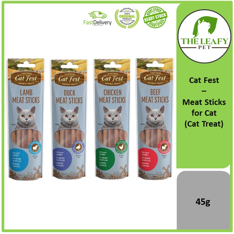 Cat Fest Meat Sticks For Cats ( Cat Treat / Cat Snacks ) - 45g | Shopee ...