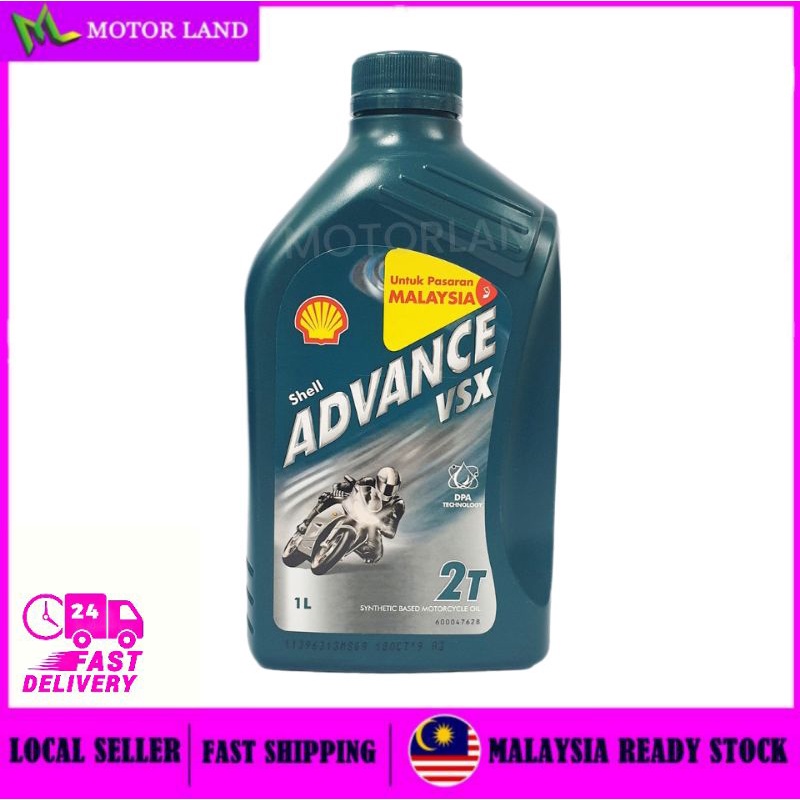 SHELL VSX ADVANCED 2T OIL 100% ORIGINAL 1LITRE 1L | Shopee Malaysia