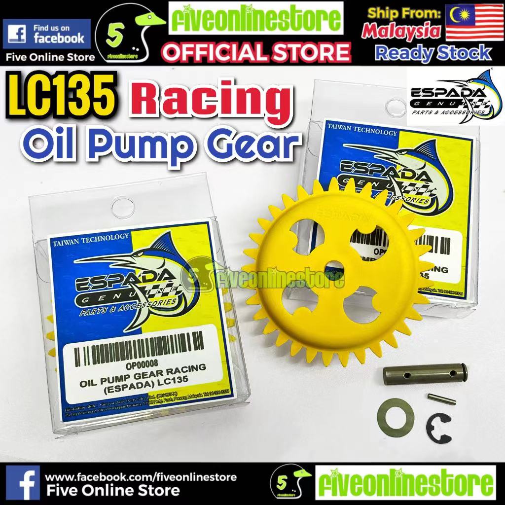 CLEAR STOCK! ESPADA LC135 Racing Oil Pump Gear Yamaha LC135 V1 V2 V3 V4 V5 V6 LC135 4S LC135 5S ...