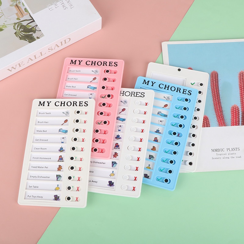 Kids Self-discipline Card Daily Task Planning Board Reusable Chores ...