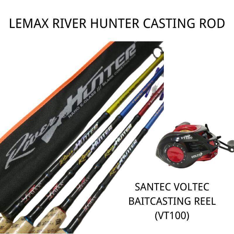 CASTING COMBO SET, LEMAX RIVER HUNTER CASTING ROD + SANTEC VOLTEC ...