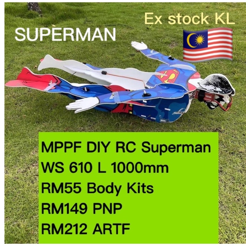 Superman DIY RC AIRPLANE-(MPPF CRASH RESISTANT ) | Shopee Malaysia
