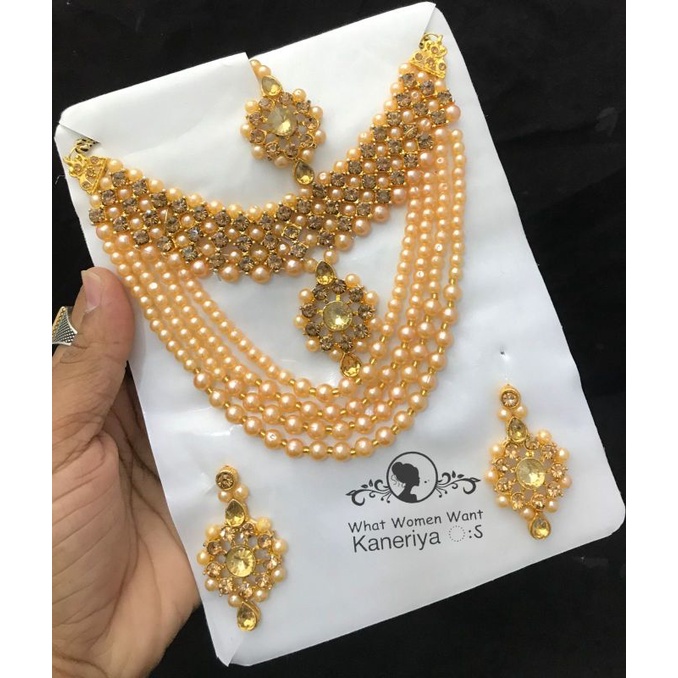 [READY STOCK] Necklace set with tikka | Shopee Malaysia