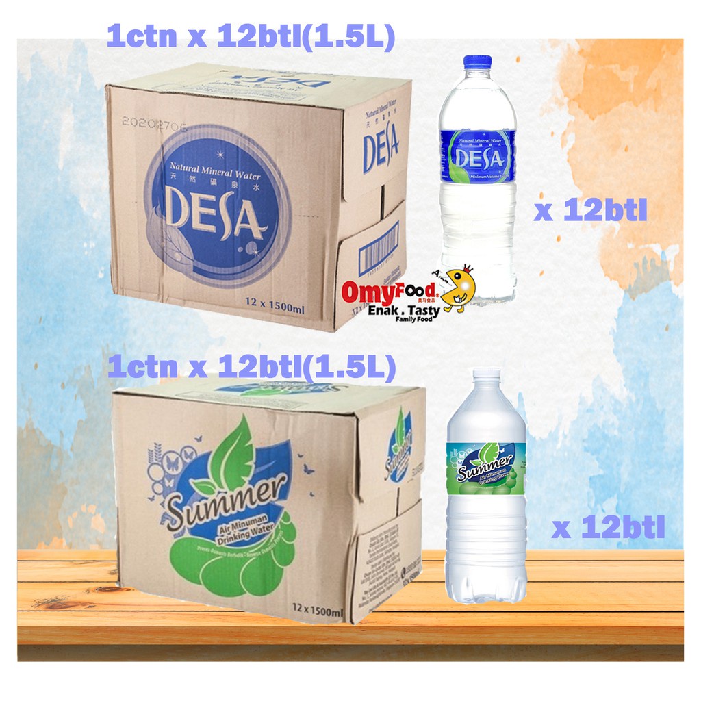 500ml x 24btl (1 Carton) Desa Natural Mineral Water / Summer Drinking Water Air Minuman[OmyFood ...