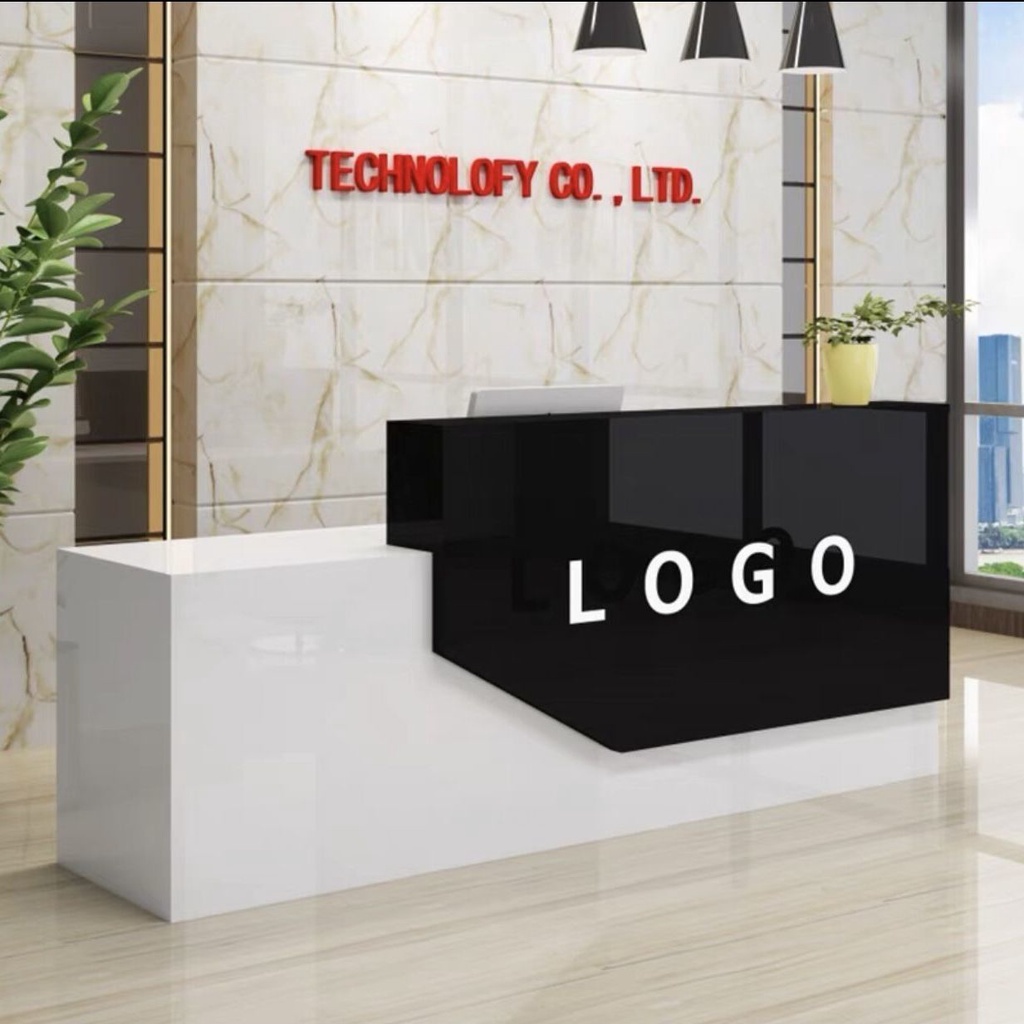 Simple cashier training institution bar table reception desk clothing ...