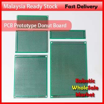 Double Sided Side Solder Soldering PCB Prototype Donut Board Green ...