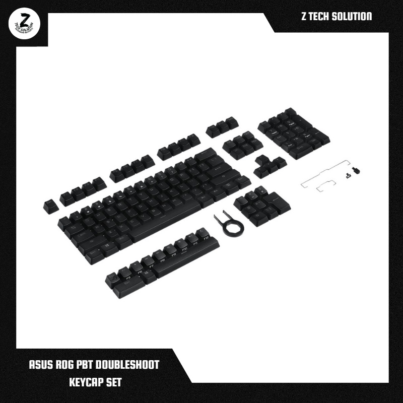 Asus ROG PBT Doubleshot Keycap Set | PBT keycaps | Doubleshot Molded ...