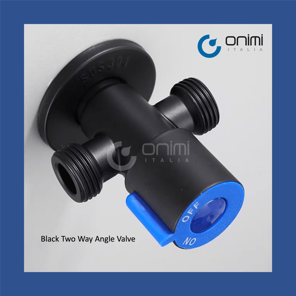 Onimi Italia - Two Way Angle Valve (Black / Gun Metal) | Shopee Malaysia