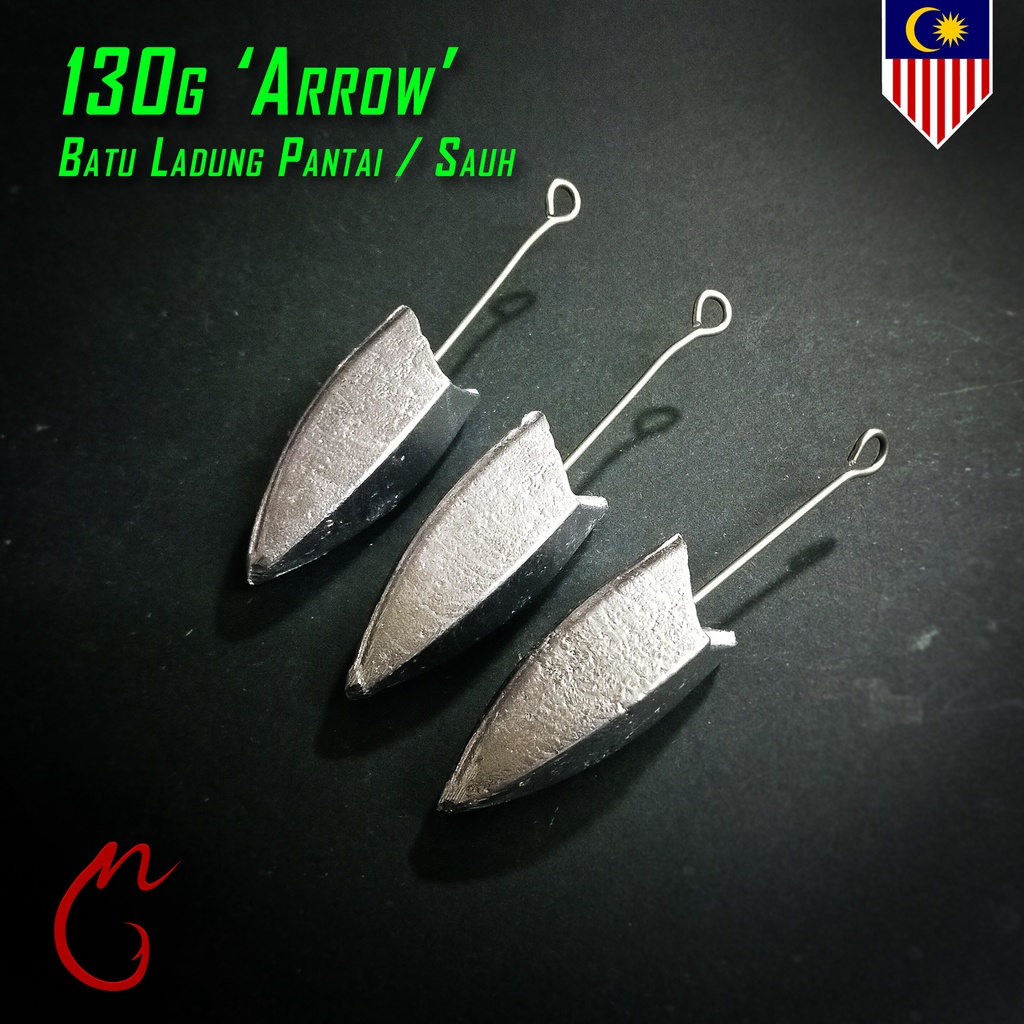 (3pcs) 130g BATU LADUNG PANTAI / SAUH. SURFCASTING WEIGHT. | Shopee ...