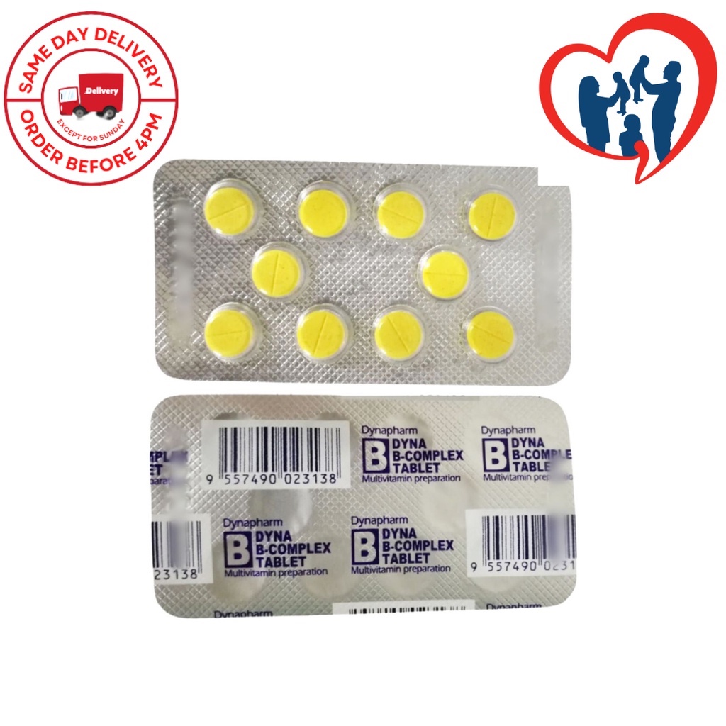 VITAMIN B COMPLEX TABLET 10S/STRIP DYNA B COMPLEX (EXP:04/25) | Shopee ...
