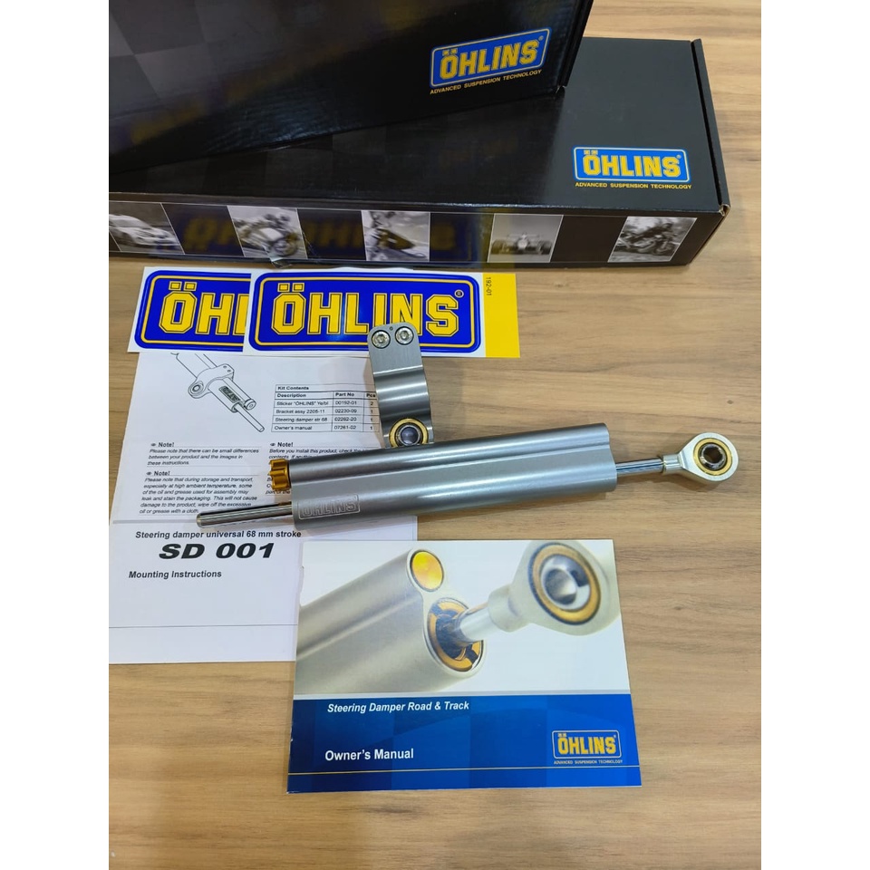 Ohlins Damper SD001 Steering Damper Universal 68mm Stroke Silver ...