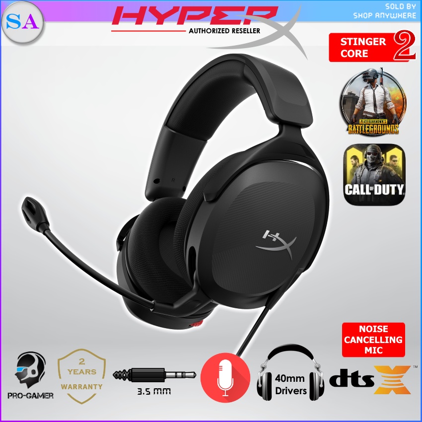 HYPERX CLOUD STINGER 2 CORE DTSX PC GAMING HEADSET (683L9AA) | Shopee Malaysia