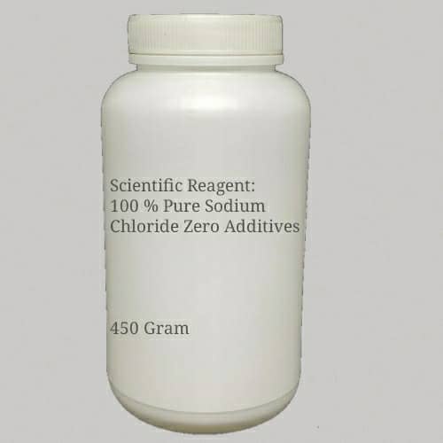 450 GRAM PURE SODIUM CHLORIDE NACL 100% WITHOUT ADDITIVES AND MINERALS ...