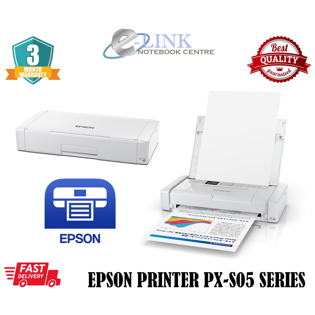 ( Epson Mobile Printer Refurbished ) PX-S05 A4 Mobile Inkjet Wireless ...